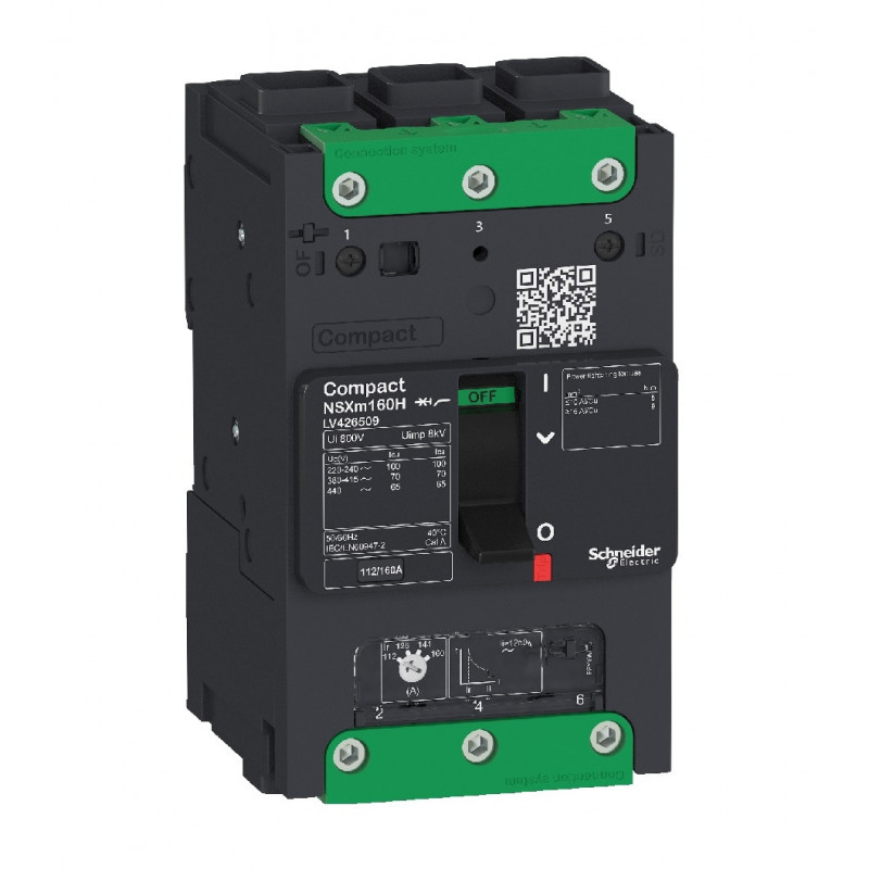 Interruptor automático termomagnético schneider nsxm 3p 3d 100a 16ka tm100d