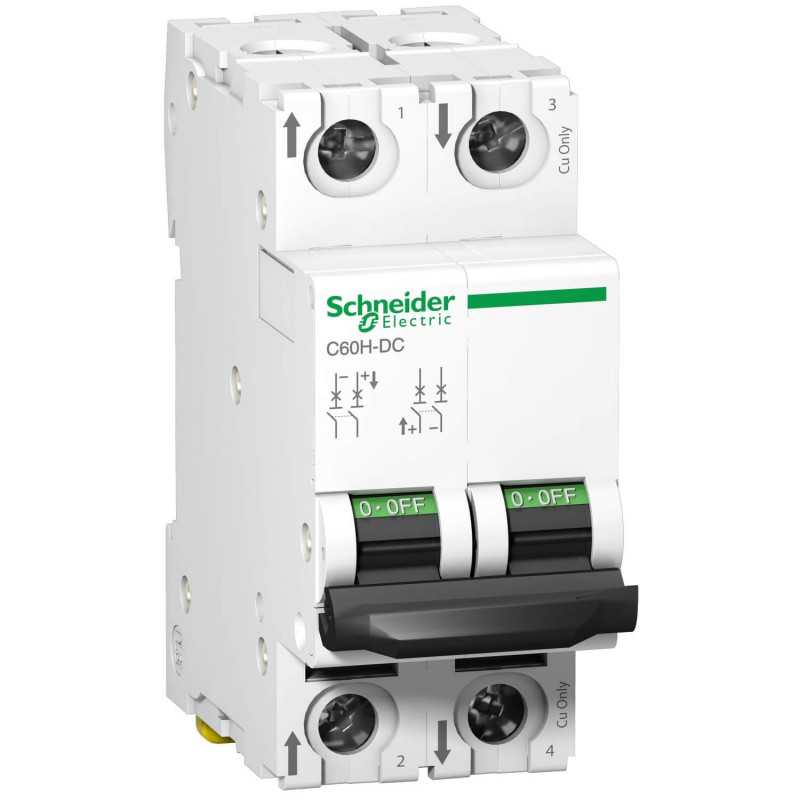 Interruptor automático termomagnético SCHNEIDER acti9 c60h-dc bipolar ...