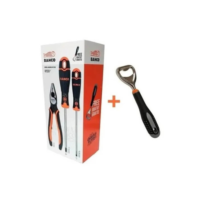 Kit BAHCO pinza universal + 2 destornilladores y destapador