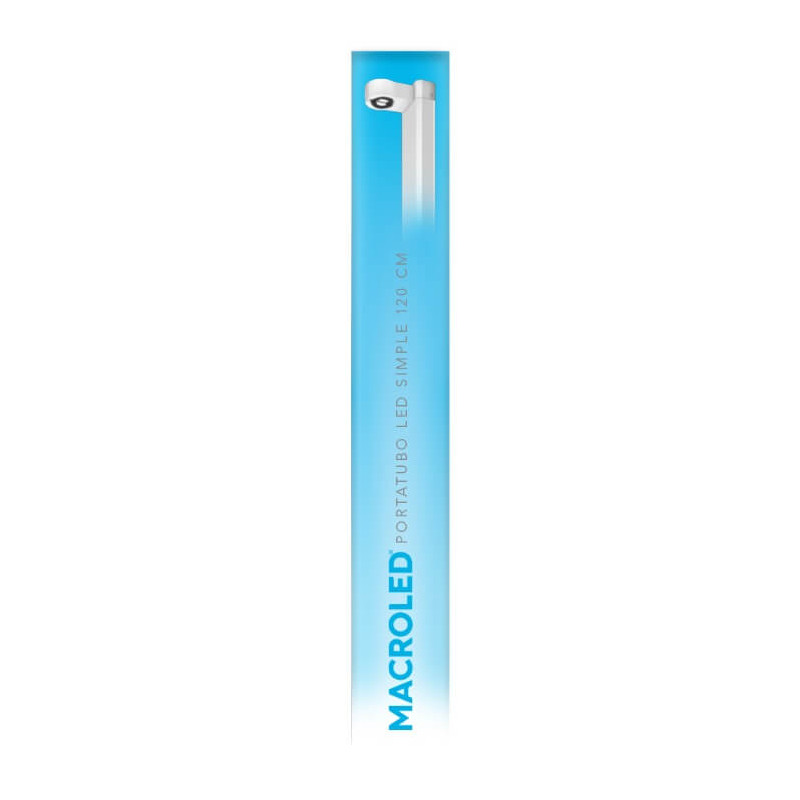Portatubo led MACROLED simple G13 120cm blanco