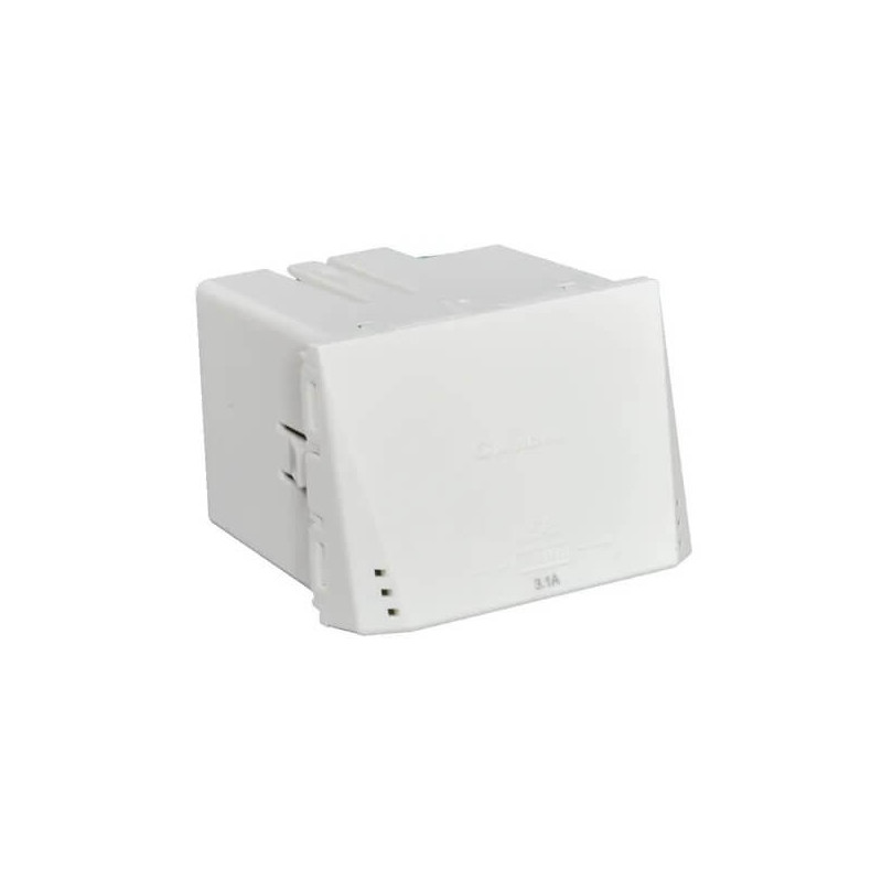 Módulo cargador CAMBRE SXXII USB doble para 220v blanco 3,1A