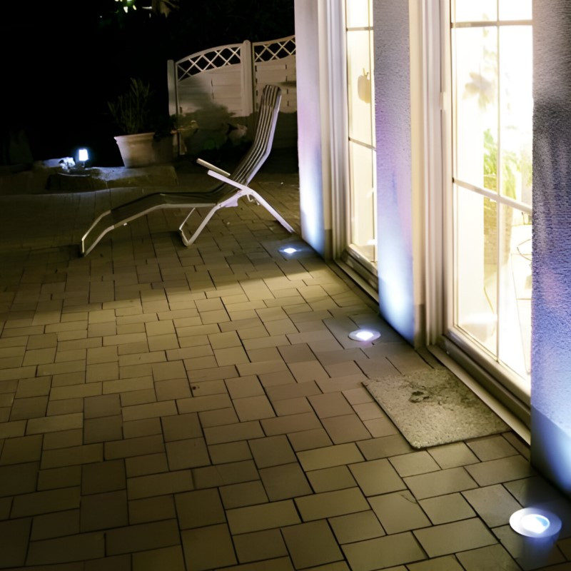 Embutido de piso ARTELUM CEIBO GU10 aluminio negro