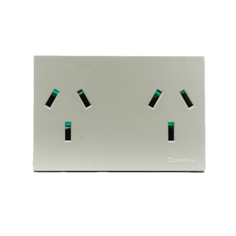 Módulo CAMBRE S.XXI doble toma bipolar con tierra blanco easyfit sin ...