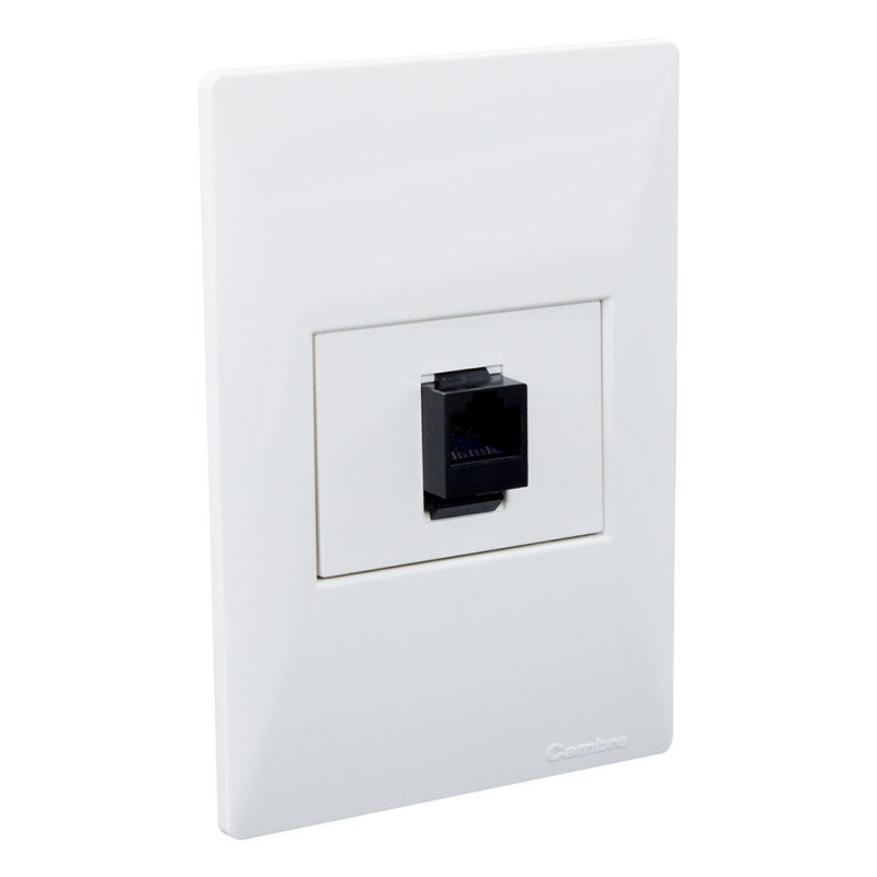 Conjunto armado CAMBRE S.XXII toma red rj45 E5 blanco