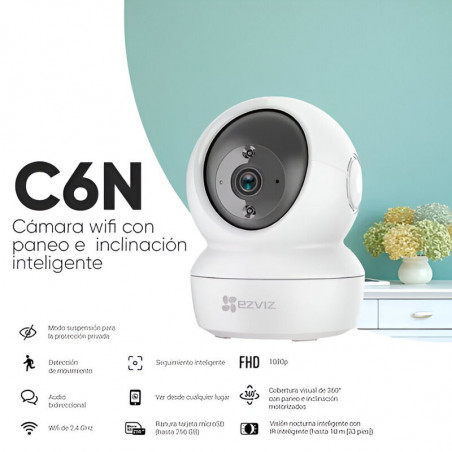 Cámara de seguridad EZVIZ C6N FHD 2MP con seguimiento inteligente