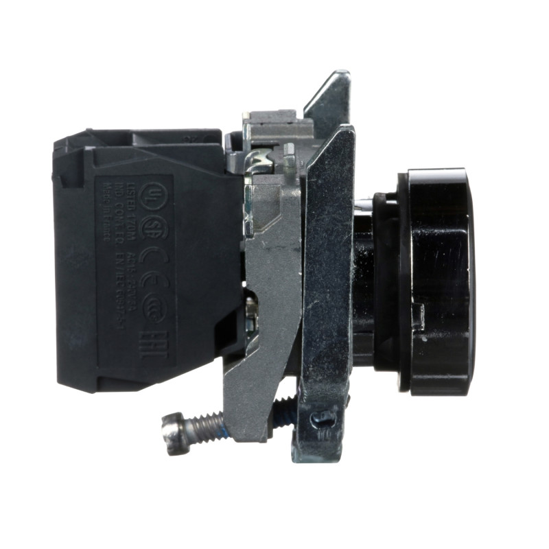 Pulsador rasante CNC LAY4-BA21 1na negro metalico