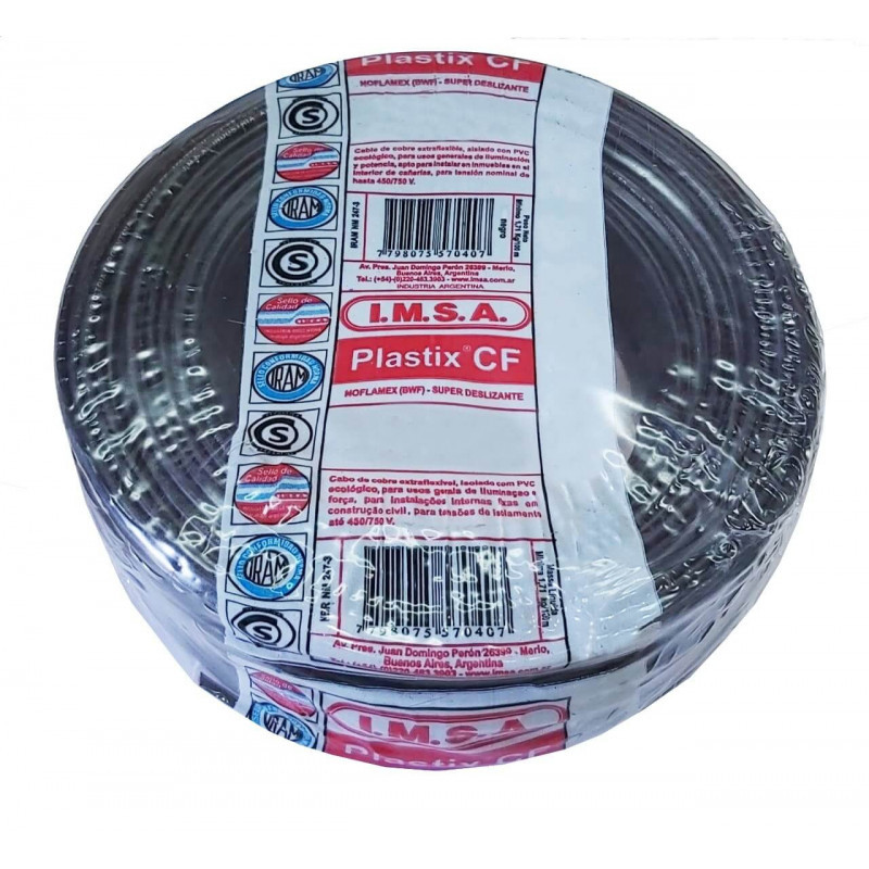 Cable unipolar IMSA PLASTIX CF 16mm2 negro IRAM 62267