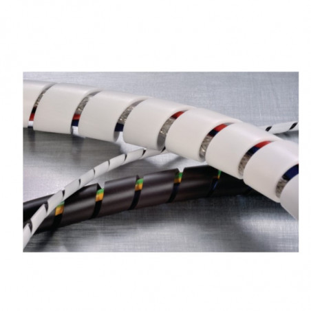 Cinta helicoidal SYBYD espiral 1' 21mm negro por metro