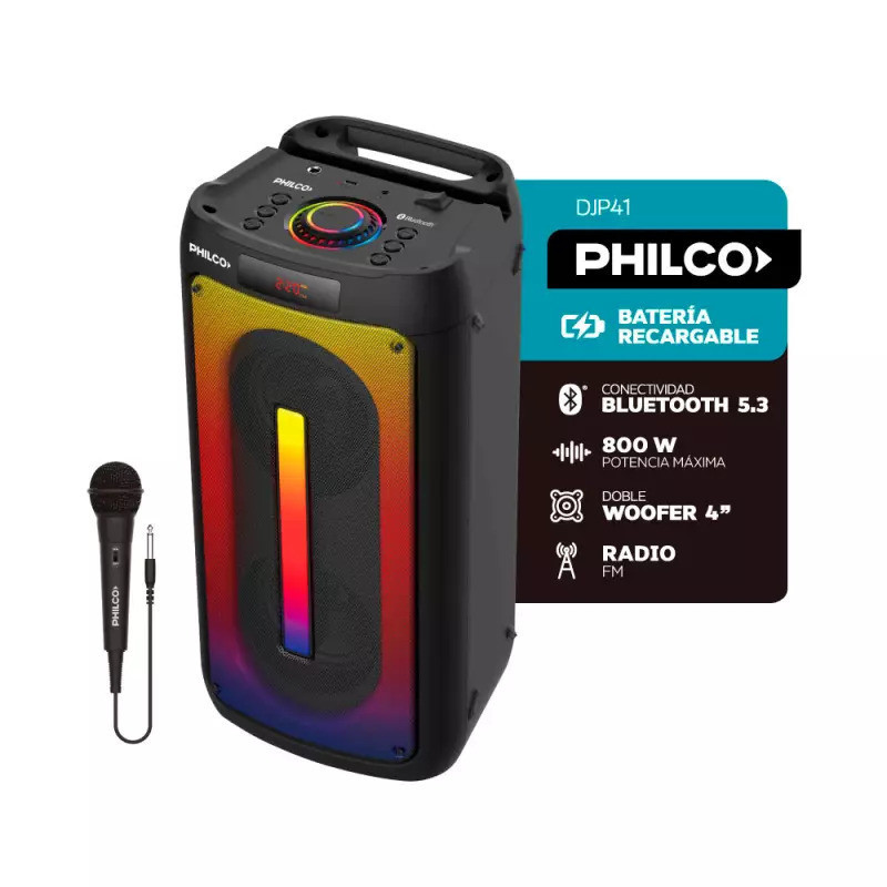 Parlante torre bluetooth PHILCO 94DJP41 800W