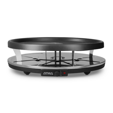 Parrilla racletera eléctrica ATMA RA918P 1400W 8 bandejas negra
