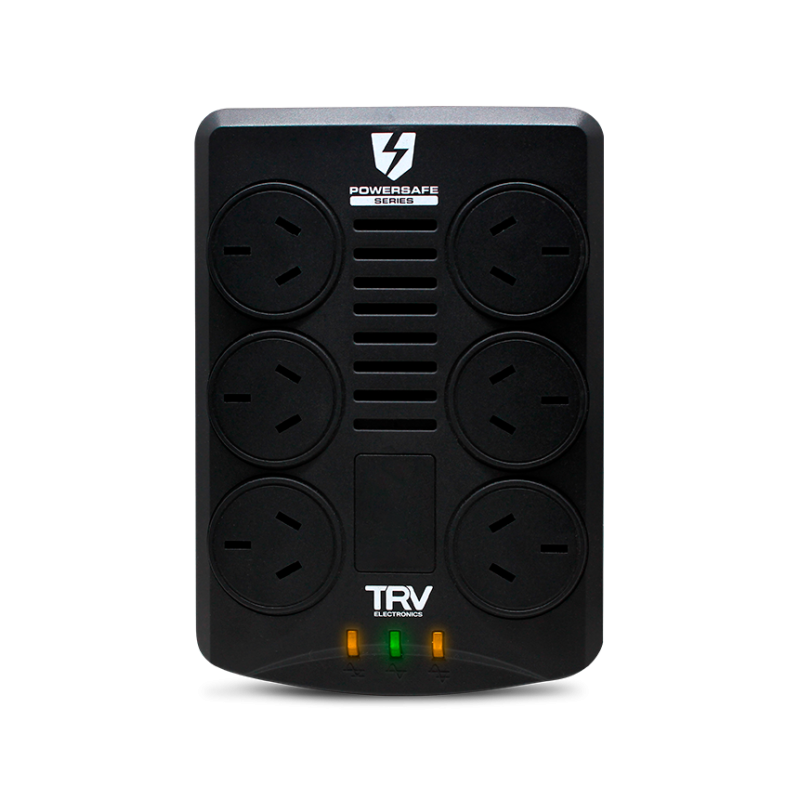 Estabilizador de tensión TRV POWERSAFE 3i 1000W 6 tomas con retardo de ...